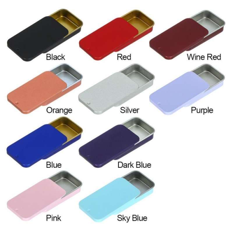 Jual Cactu Kotak Besi Mini Slide Cover Wadah Metal Kaleng Kosong ...