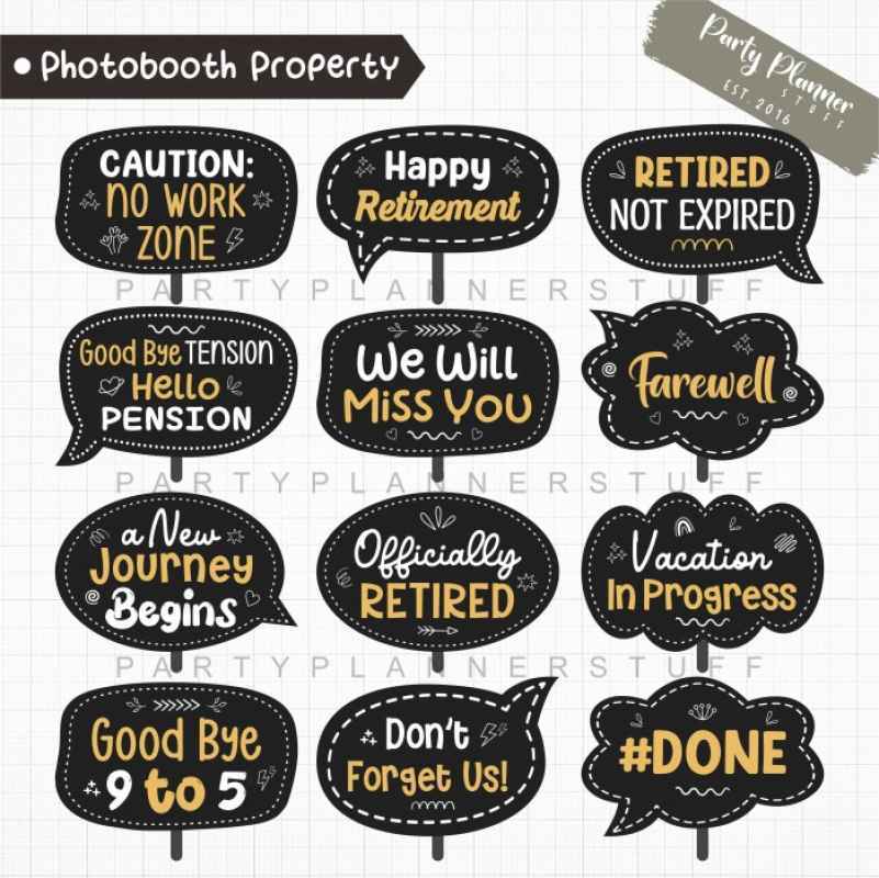 Jual Flag Happy Retirement Farewell Party Fun Props Dekor Farewell ...