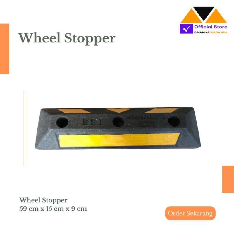 Jual Wheel Stopper Rubber / Ganjalan Ban Mobil / Batas Parkir Di Seller ...