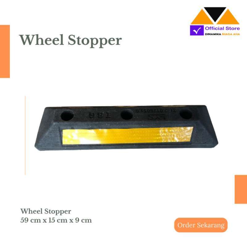 Jual Wheel Stopper Rubber / Ganjalan Ban Mobil / Batas Parkir Di Seller ...