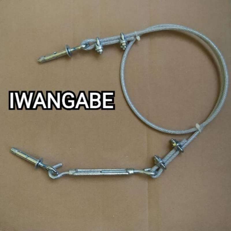 Jual Terlaris Paket Tali Kawat Seling Sling Jemuran Kuat Dilapisi Pvc ...