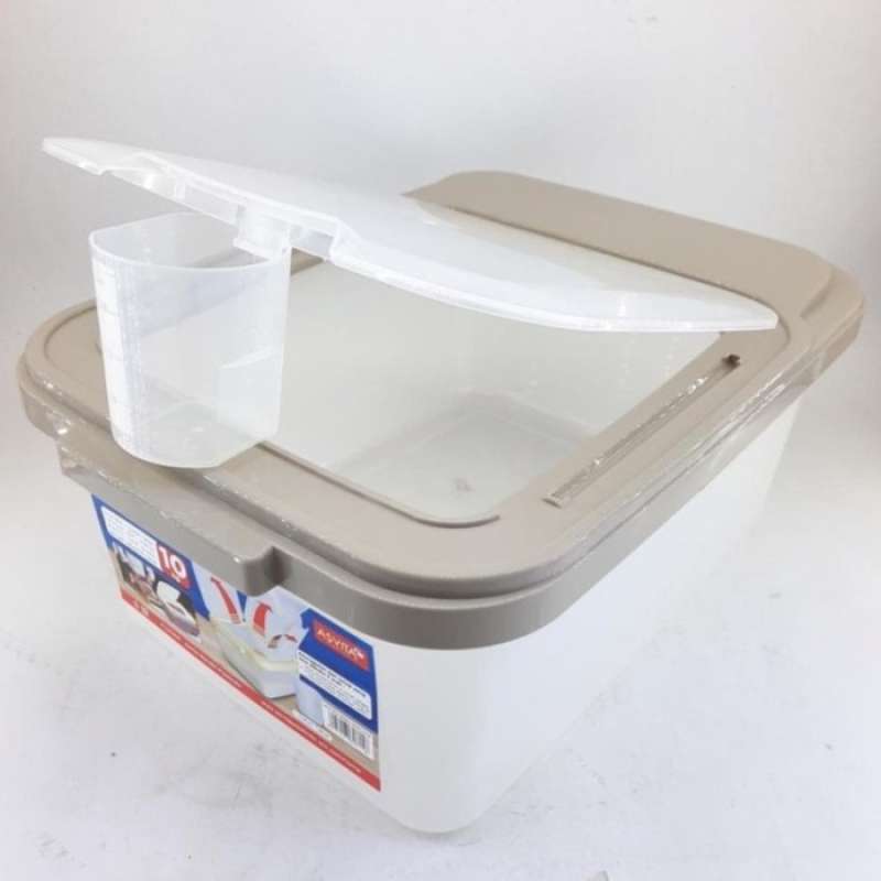 Promo Asvita Rice Box Tempat Kotak Beras Mini Plastik Tutup Wadah ...