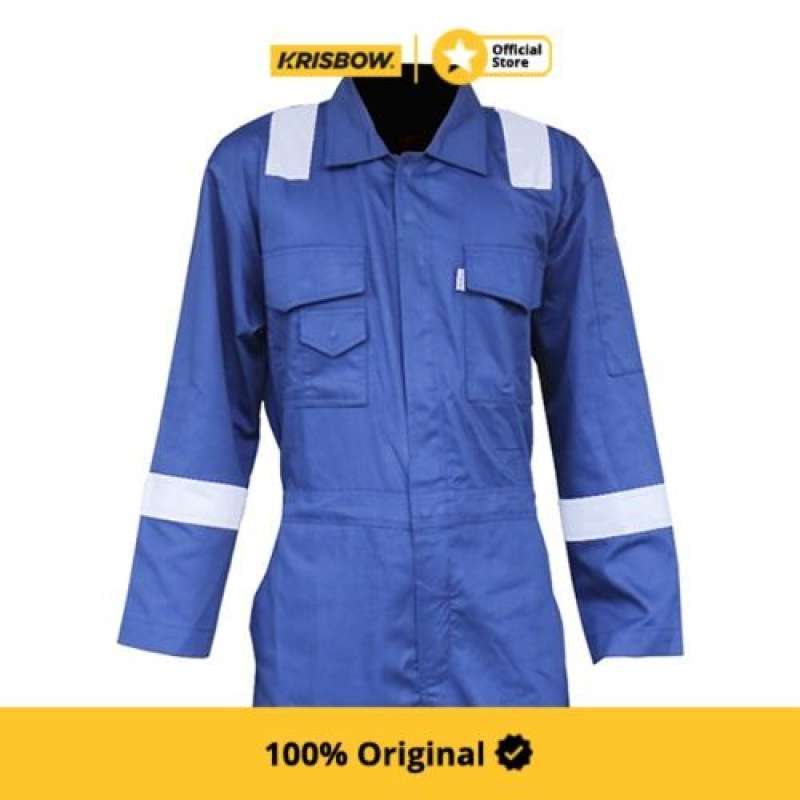 Jual Krisbow Coverall Wearpack Srwpbl1 Ukuran M - Biru Navy Di Seller ...