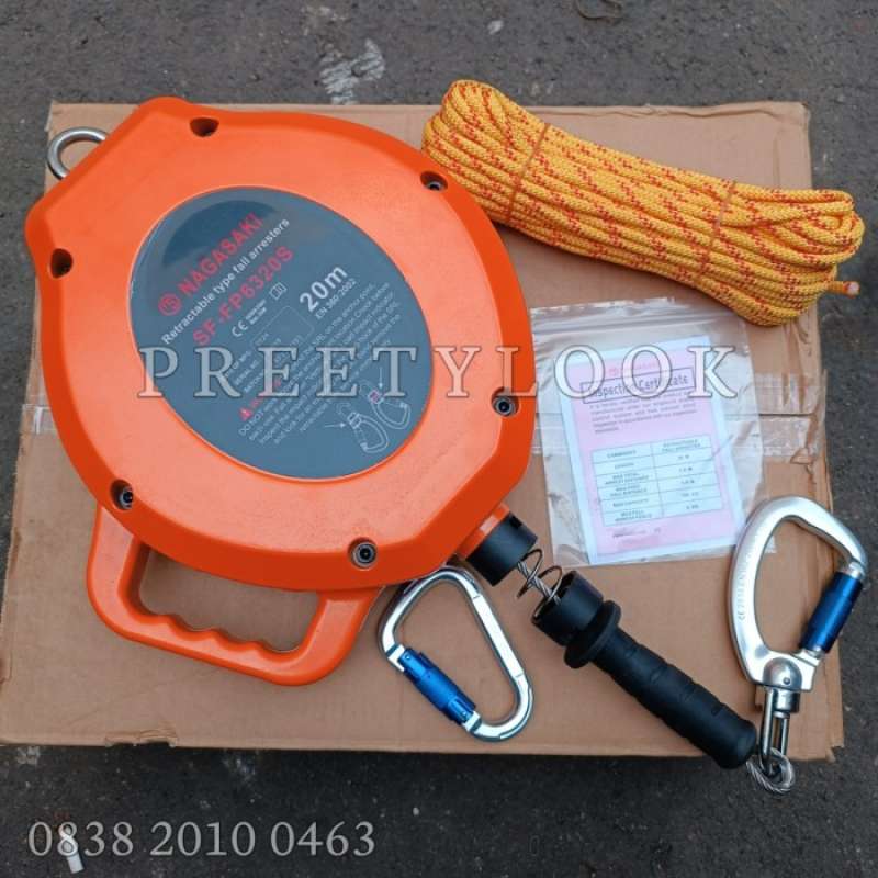 Jual Retractable Fall Arrester 6 10 20 Meter Nagasaki Fall Arester ...