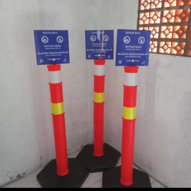 Jual Stick Cone Base Plastic+papan Rambu Spbu Pertamina Pom Bensin Di ...