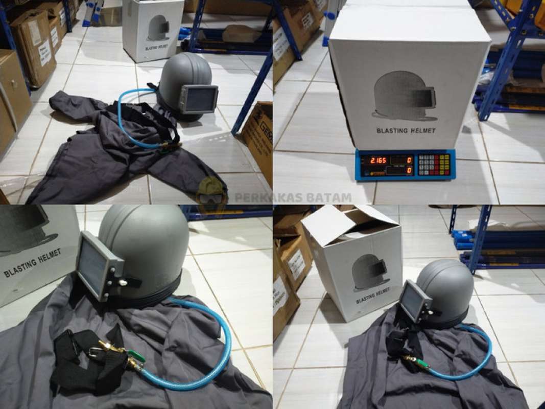 Jual Sandblasting Helmet Fiber Master Set Blasting Jacket Jaket Safety ...