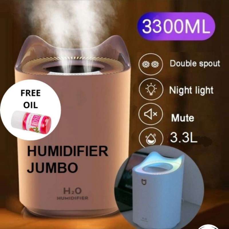 Jual Humidifier Diffuser 3.3l Aromatherapy Double Spray Pelembab Udara ...
