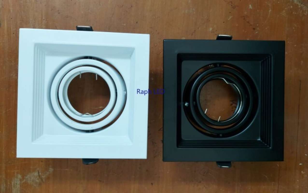 Jual Kap Mr16 Lampu Downlight/spotlight Sorot Kotak 2 Gang 1 Gang Hitam Di Seller Aghanim ...