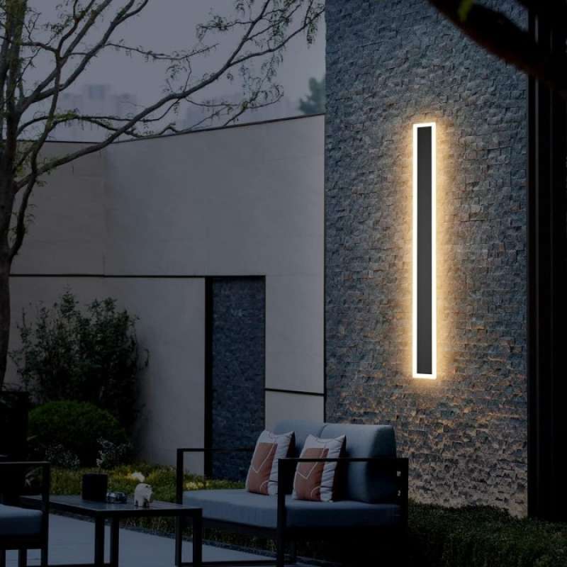 Jual Lampu Dinding Taman Outdoor Led Long Strip Wall Lamp Minimalis 24w ...
