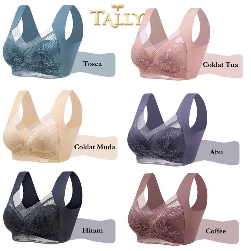 Promo Tally Bra Wanita Tanpa Kawat Bahan Nilon Renda Seamless Cup B - C ...