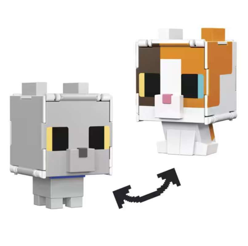 Promo Minecraft Flippin’ Figs Calico Cat + British Shorthair Cat ...