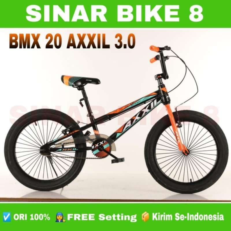 Promo Sepeda Bmx 20 Inch Axxil Rem V-brake Ban Jumbo 3.0 - Black Orange ...