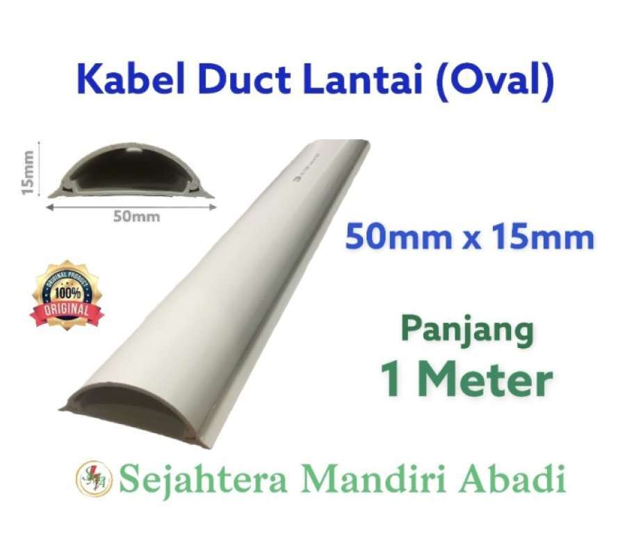 Jual Floor Duct Cable 50x15 Kabel Dak Lantai Oval Setengah Lingkar 1 ...