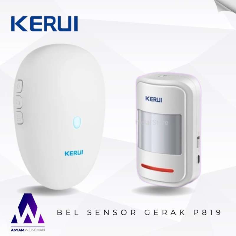 Jual Bel Sensor Gerak Wireless Kerui M521 Pir Motion P819 - Hitam Di ...
