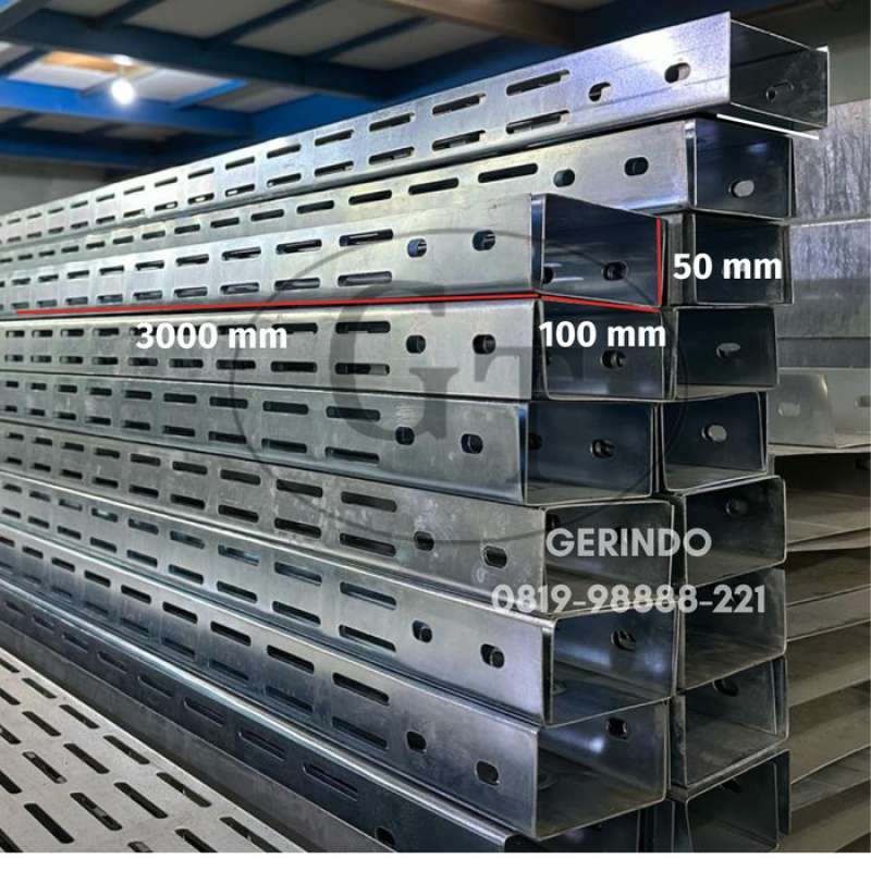 Jual Kabel Tray U 100x50x3000mm Sphc 1.2mm Elektro Galvanis Di Seller ...