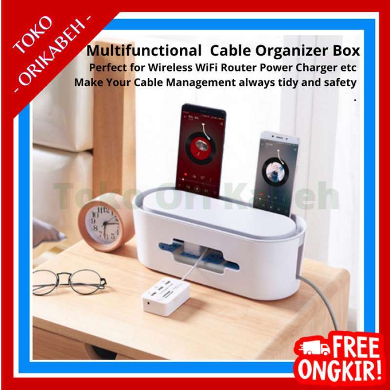 Jual Kotak Tempat Penyimpanan Perapih Kabel Stop Kontak Colokan Listrik ...