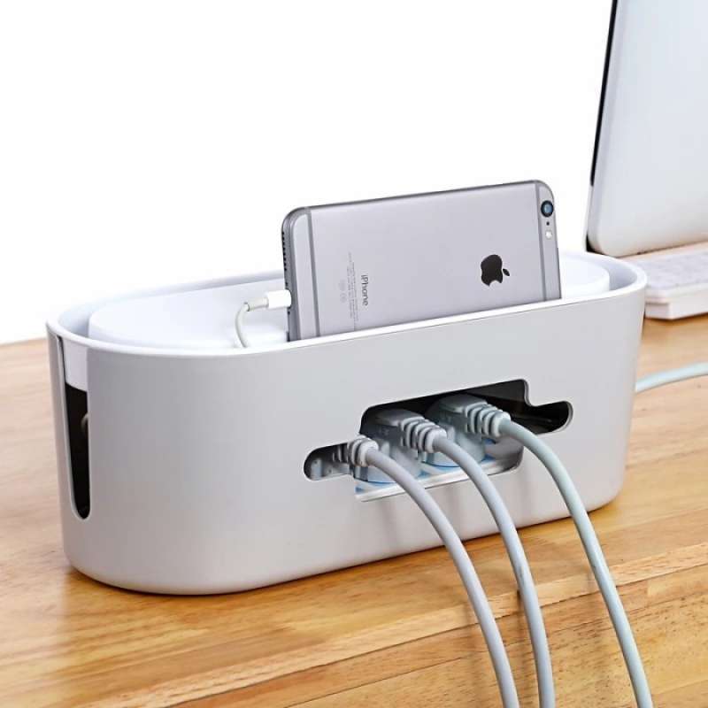 Jual Kotak Tempat Penyimpanan Perapih Kabel Stop Kontak Colokan Listrik ...