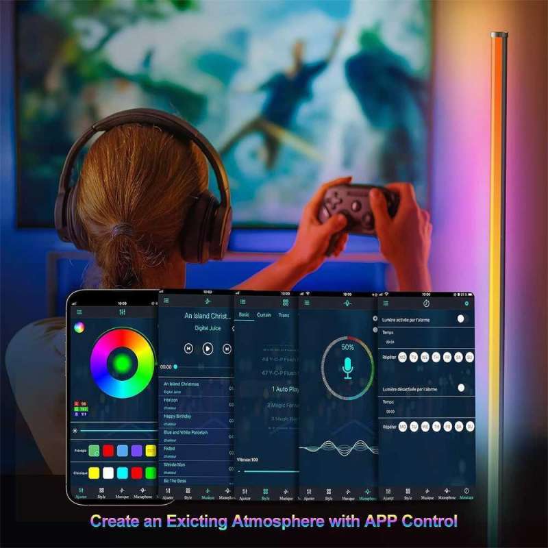 Jual Bakija Lampu Lantai Smart Led Standing Lamp Corner Rgb With Remote ...