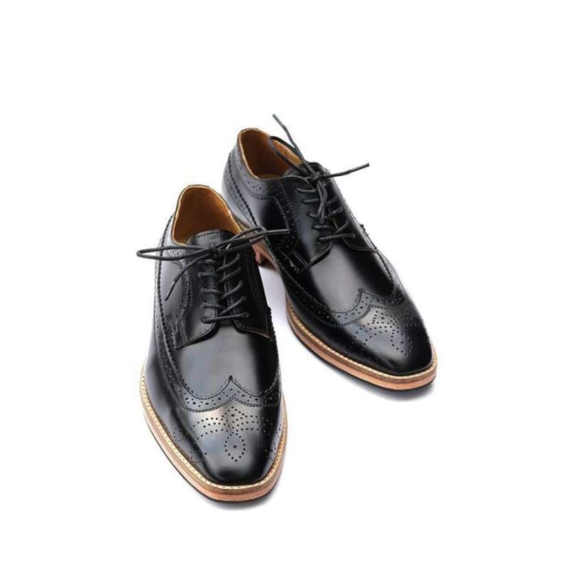 Jual Sepatu Kulit Longwing Pria Koku Footwear Jarvis Classic Hitam ...