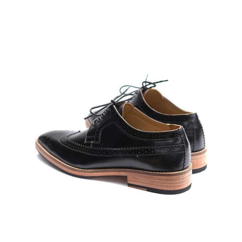Jual Sepatu Kulit Longwing Pria Koku Footwear Jarvis Classic Hitam ...