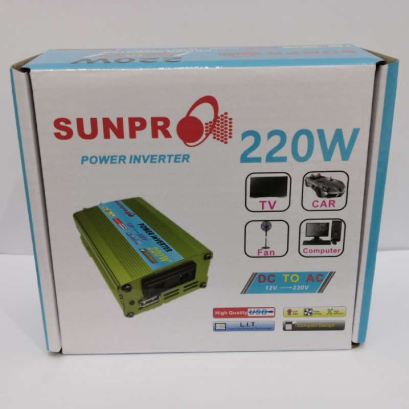 Jual Power Inverter 220w Sunpro Sda-220 Dc 12v To Ac 220v Original Di ...
