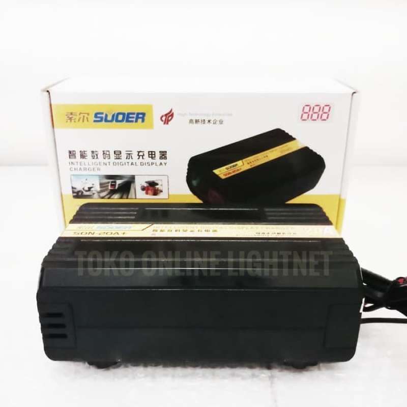 Promo Charger Accu Cas Aki 12v 24v 20a Auto Cut Off - Suoer Son-20a ...