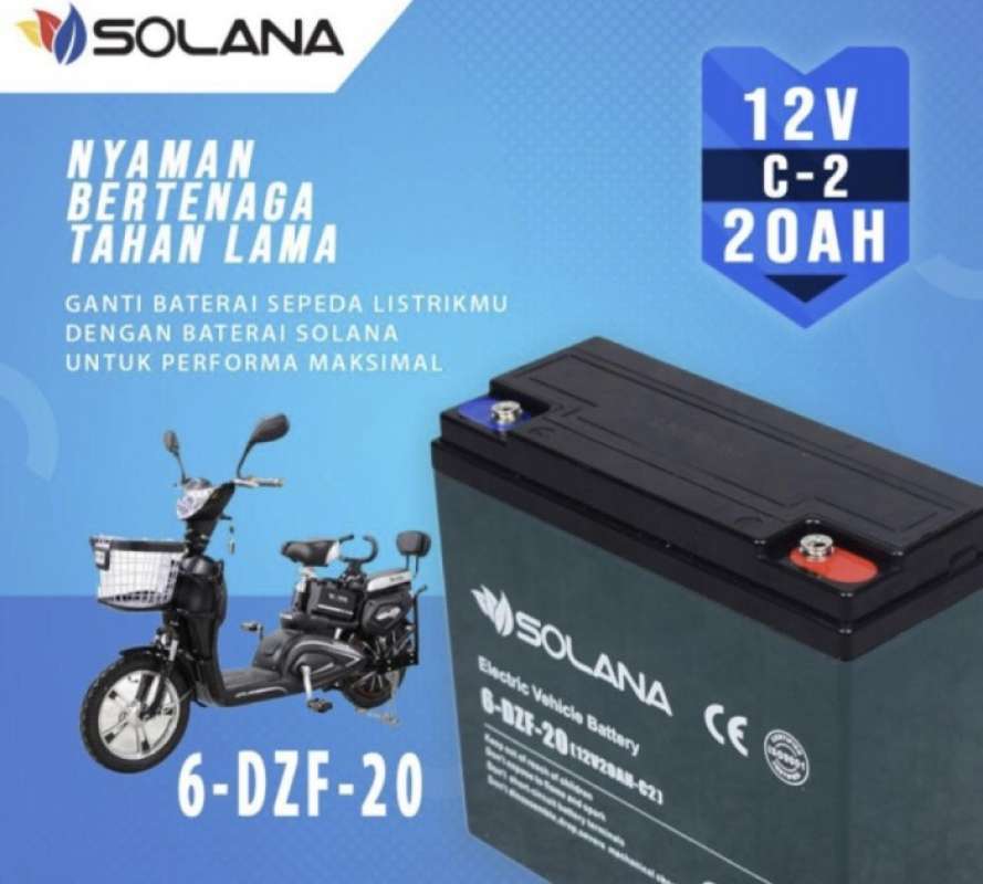 Promo Battery Aki Baterai Accu 20ah/12v Solana Electric Vehicle ...