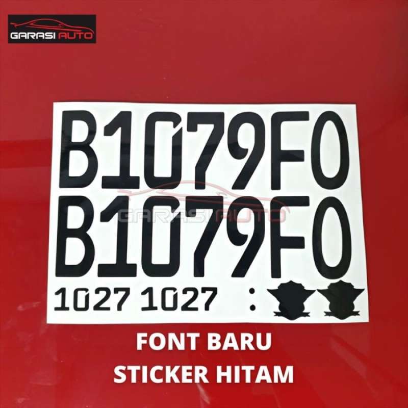 Promo Stiker Plat Nomor Mobil Font Baru Sticker Scotlight Terbaru 2022 ...