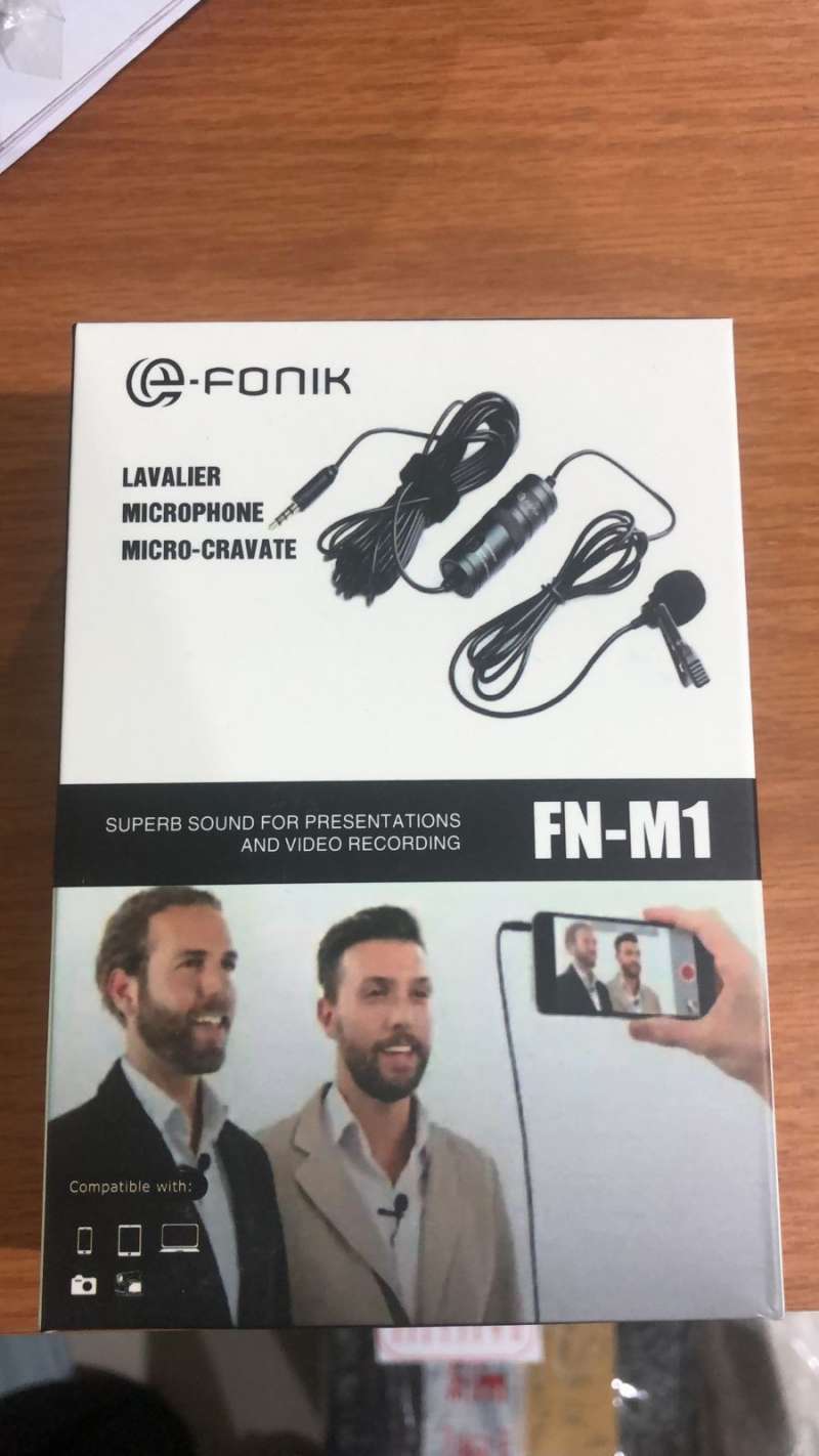 Jual Microphone E-fonik Fn-m1 Lavalier Clip On Original Lav Mic Di ...