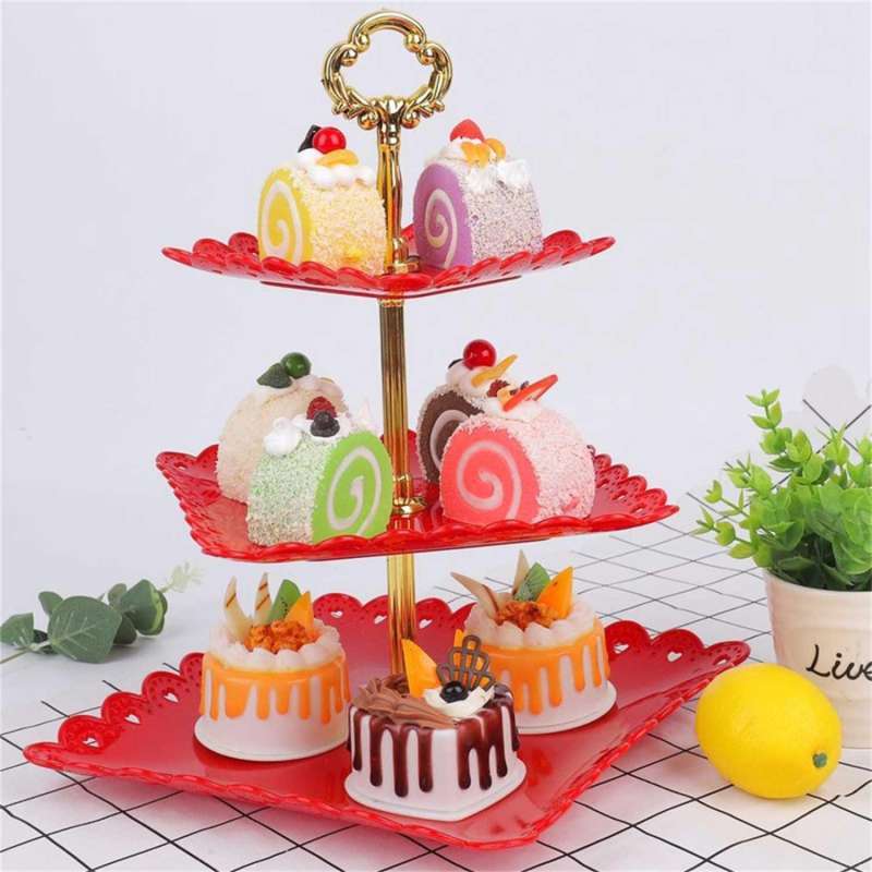 Jual Rak Kue Susun 3 Tingkat Detachable Plate Cake Stand Display Mg-3 ...