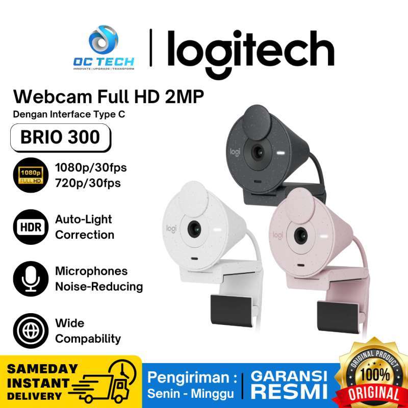 Jual Webcam Logitech Brio 300 Webcam 1080p Full Hd Shutter Private ...