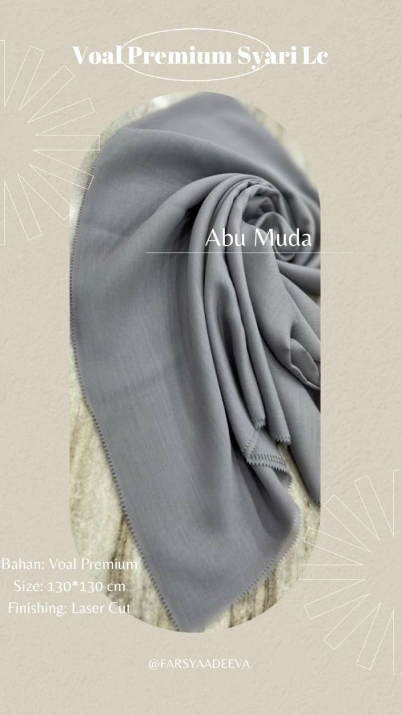 Jual Segiempat Voal Syari Jilbab Voal Paris Premium Lc Polos - Coklat Di Seller Zati Shop ...