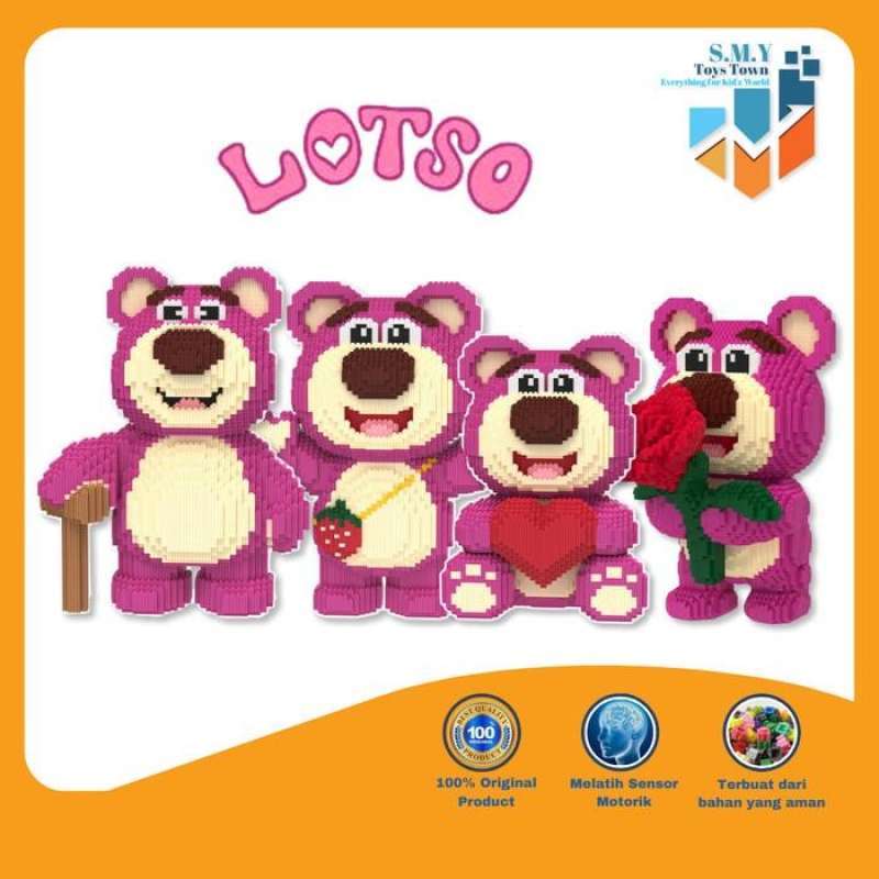 Promo Smy Nano Blocks Big Lotso Bear Series 3d Model, Mainan Blok Susun ...