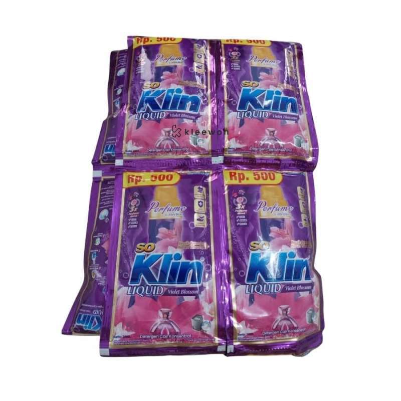 Jual Soklin Liquid Detergen Cair Sachet 20ml (isi 12) Di Seller Kleewon ...