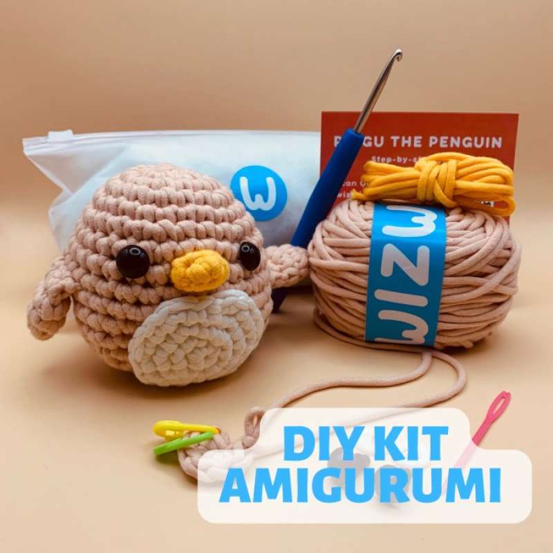 Promo Diy Crochet Kit Amigurumi - Pingu The Penguin - Rajut Boneka ...