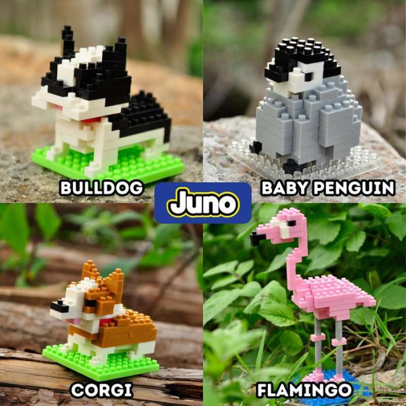 Promo Mainan Balok Binatang - Juno Nano/micro Blocks Animal Series ...