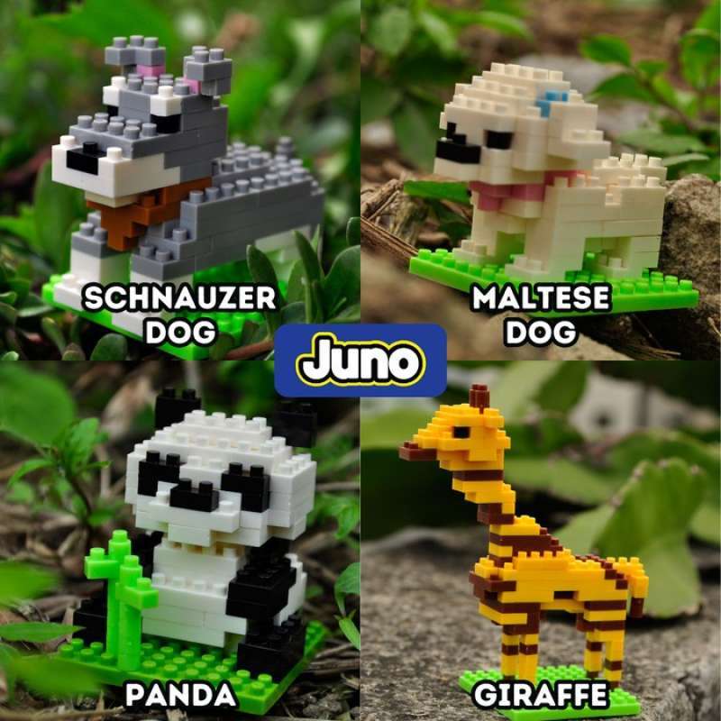Promo Mainan Balok Binatang - Juno Nano/micro Blocks Animal Series ...