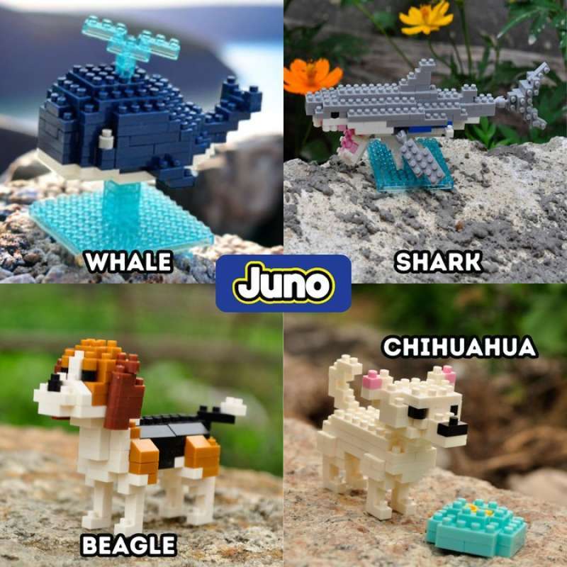 Promo Mainan Balok Binatang - Juno Nano/micro Blocks Animal Series ...