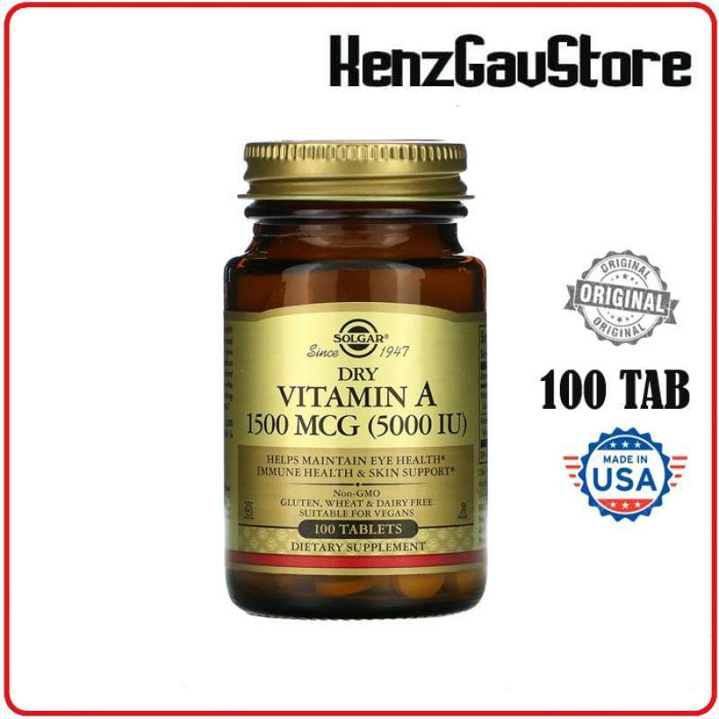 Promo Vitamin A 1500 Mcg Dry Solgar 5000 Iu 100 Tablets Diskon 33% Di ...