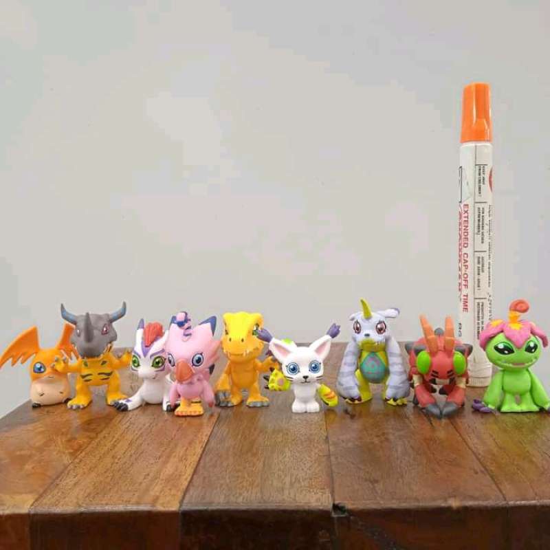 Jual Mainan Mini Figure Digimon Agumon Patamon Tailmon Gomamon Tentomon ...