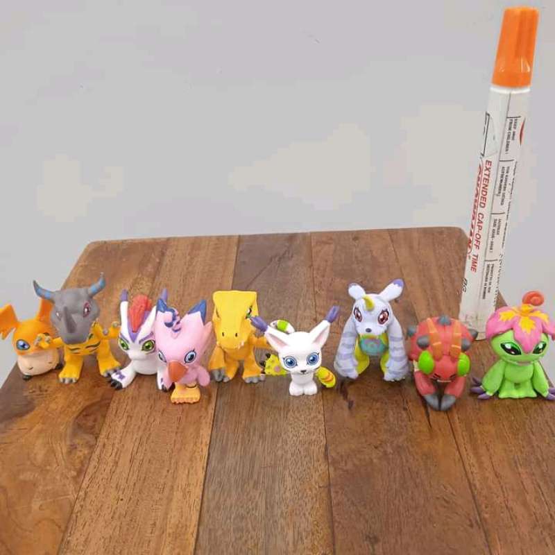 Jual Mainan Mini Figure Digimon Agumon Patamon Tailmon Gomamon Tentomon ...