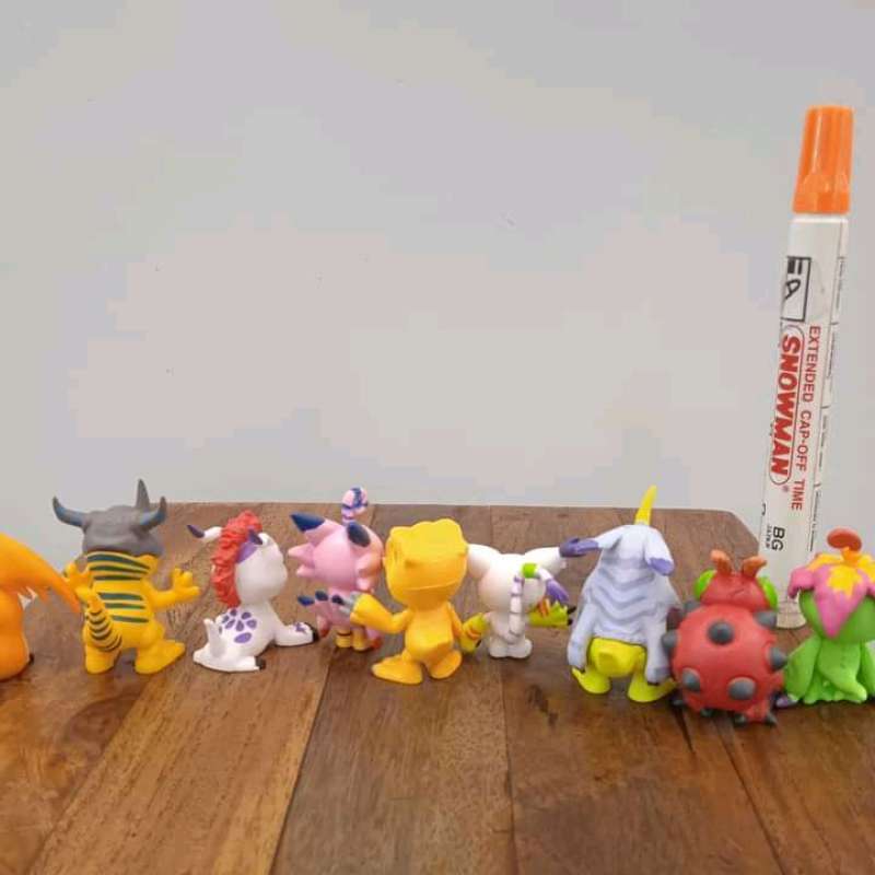 Jual Mainan Mini Figure Digimon Agumon Patamon Tailmon Gomamon Tentomon ...