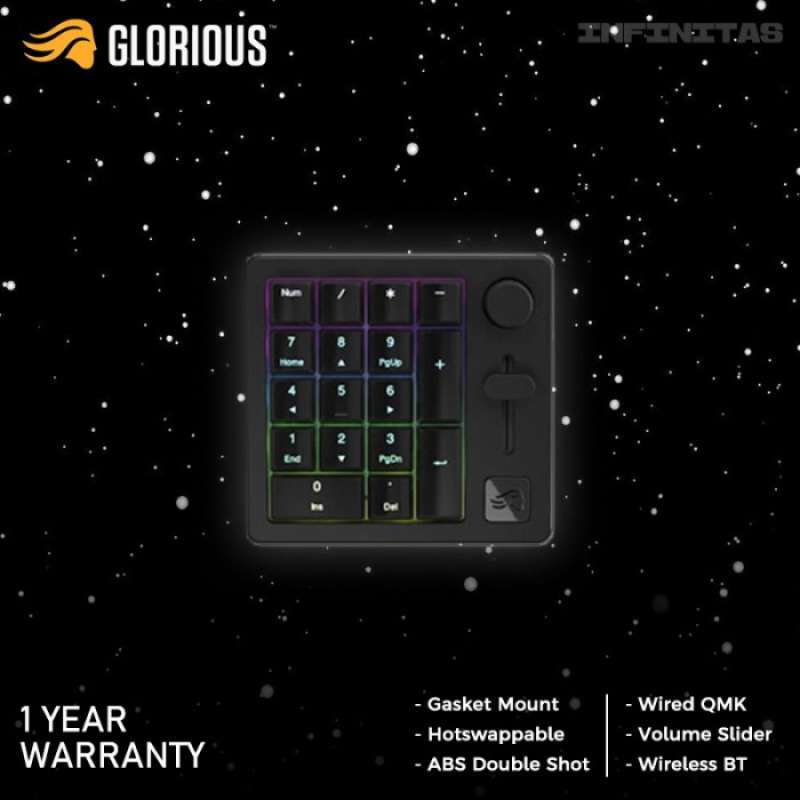 Jual Glorious Gmmk Numpad Prebuilt Mechanical Keyboard - Putih Di ...