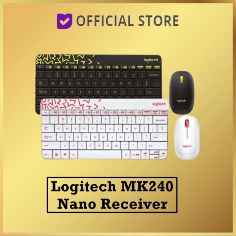 Jual Logitech Wireless Mouse Keyboard Mk240 / Combo / Mk 240 Nano ...