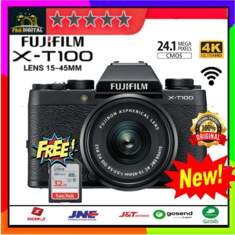 Promo Fujifilm Xt-100 Fujifilm Xt100 Lensa Kit 15-45 Mm Diskon 23% Di ...