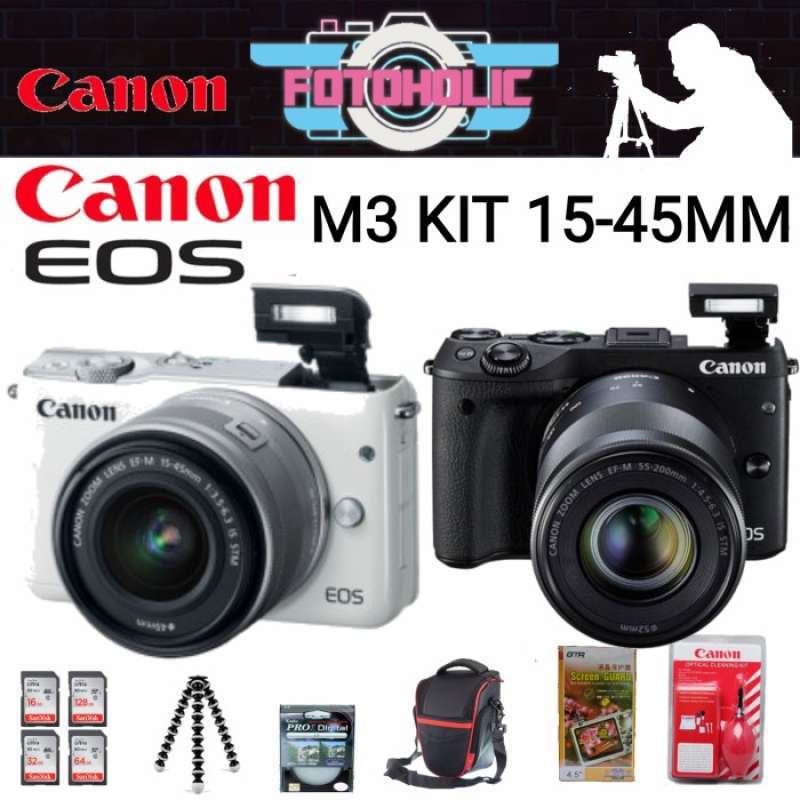 Promo Canon Eos M3 Kit 15-45mm/kamera Canon Kit 15-45mm Diskon 23% Di ...