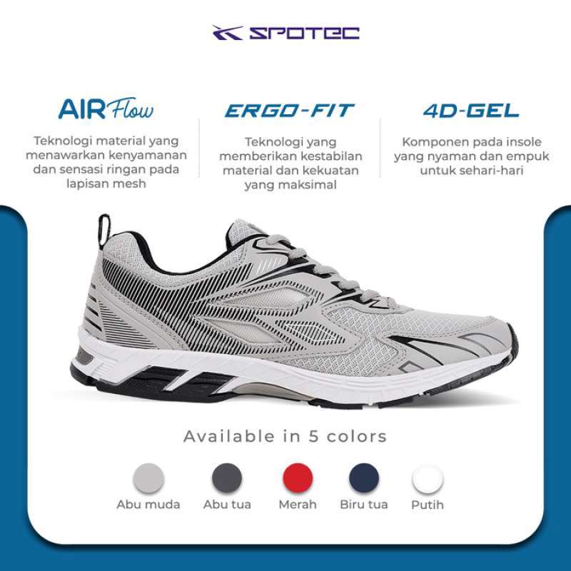 Jual Spotec Sepatu Running Venture Abu Muda - Putih - 39 Di Seller Zati Shop - Cengkareng Timur ...