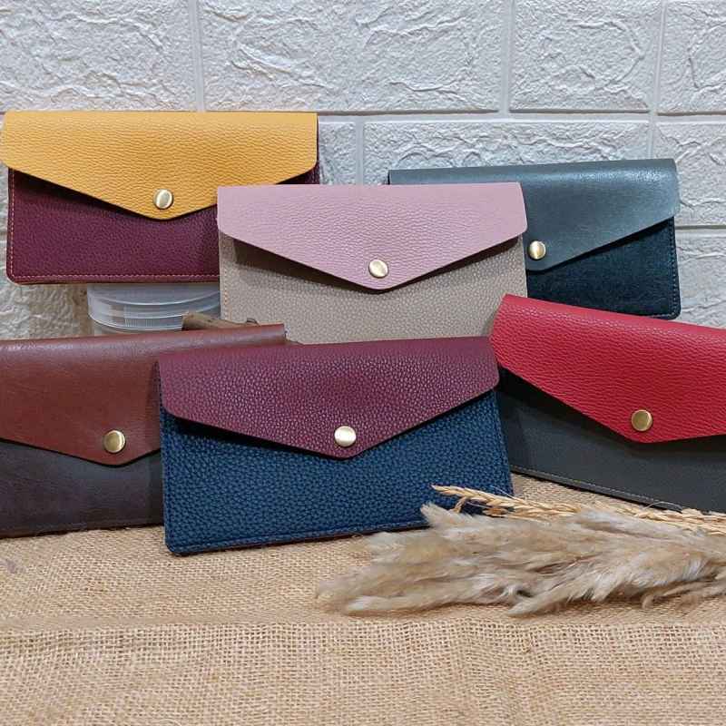 Jual Dompet Cewek Panjang Model Amplop Dompet Passport Kartu Uang Bahan ...