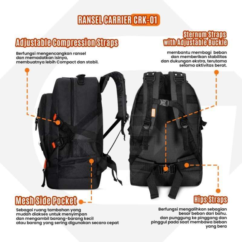 Promo Tas Ransel Pria Carrier Goldvers Backpack 50l Gunung Hiking ...