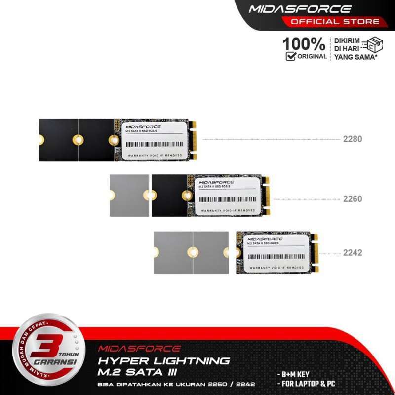 Jual Ssd M.2 Sata 128gb Midasforce Hyperlightning - Tanpa Baut Di ...